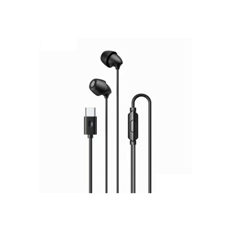 Casti Audio In Ear Remax Rm 588a Cu Fir Type C Negru Arsisro 